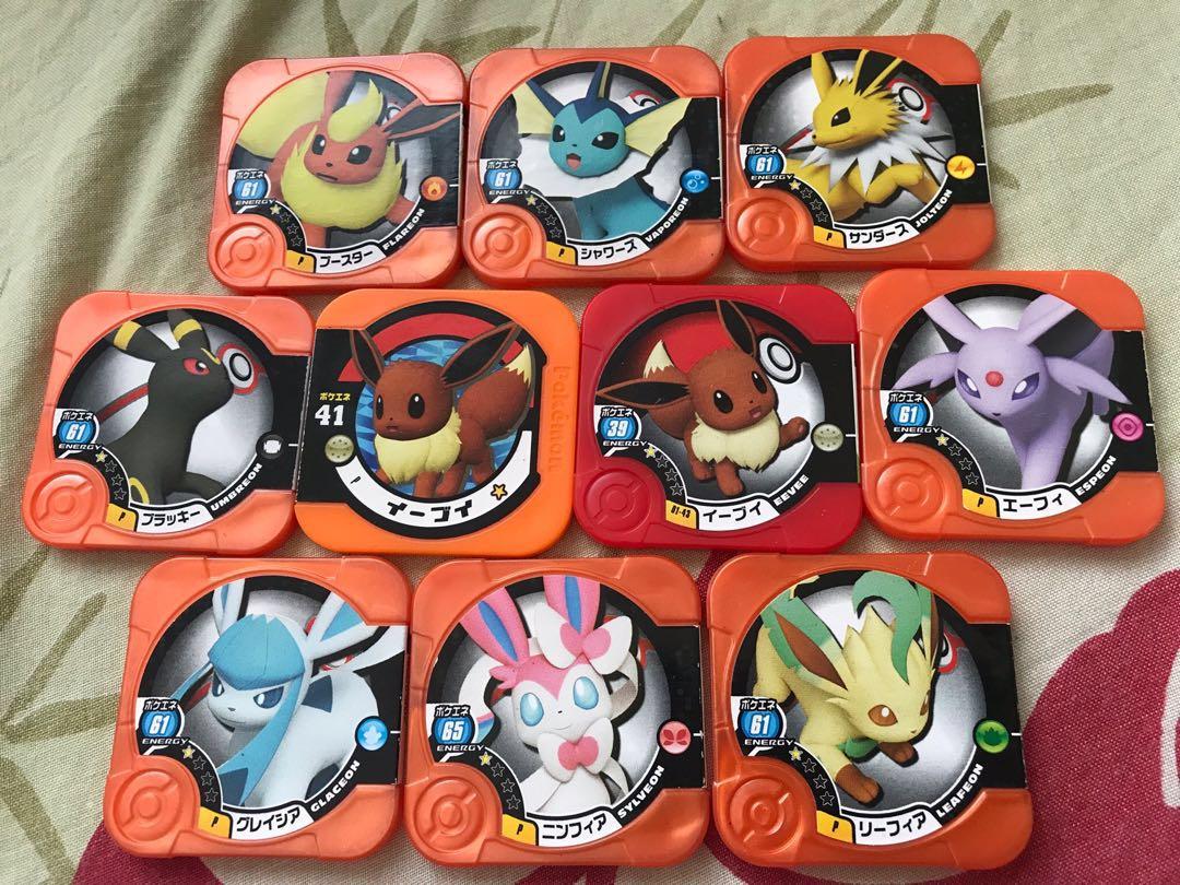 Eeveelution Pokemon Tretta 8pcs add two normal Eevee, Hobbies & Toys ...