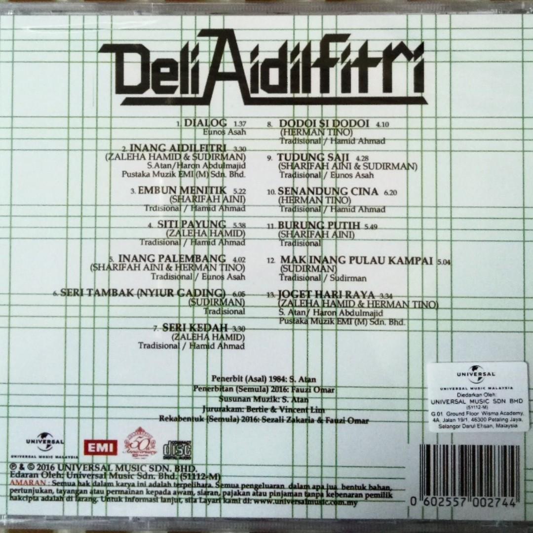 Hari Raya Album - Deli Aidilfitri CD Sharifah Aini Sudirman Zaleha ...