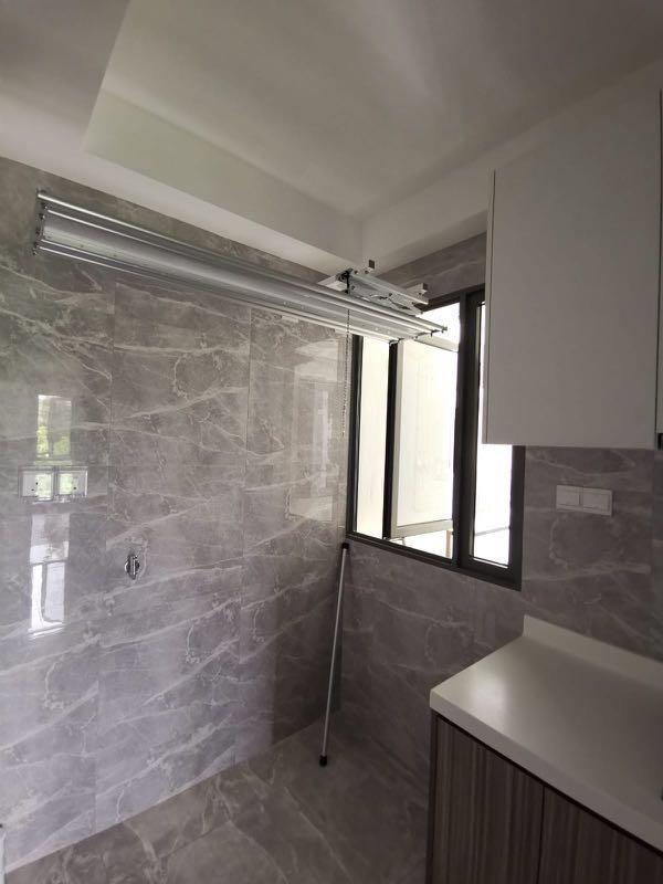 Indoor and outdoor retractable cloths laundry system (Made in Singapore ...