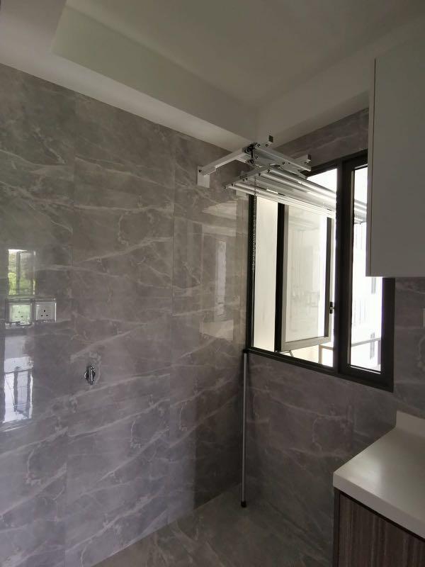 Indoor and outdoor retractable cloths laundry system (Made in Singapore ...