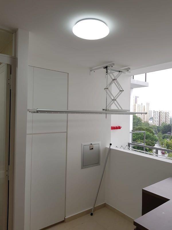 Indoor and outdoor retractable cloths laundry system (Made in Singapore ...
