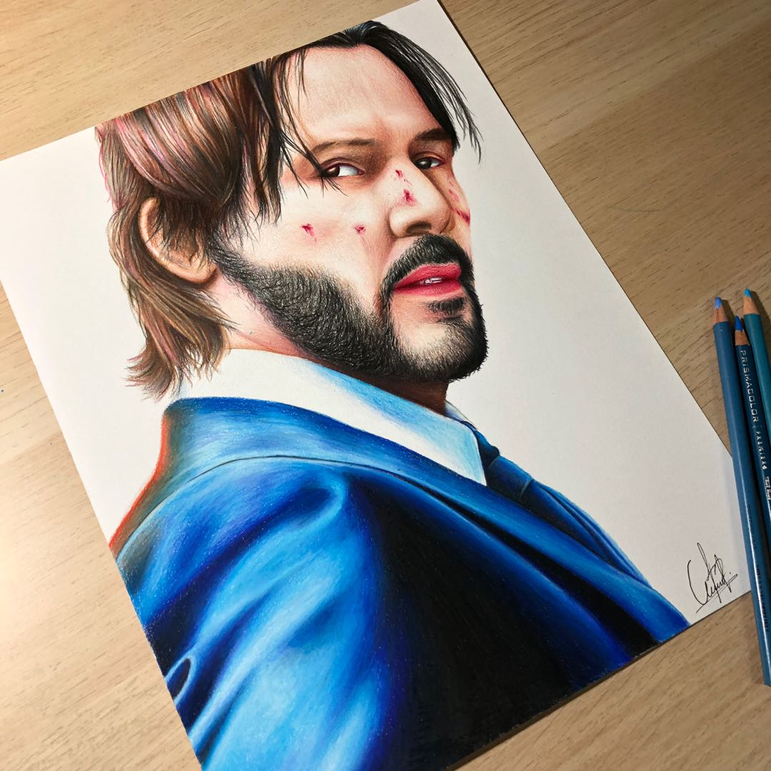 John Wick Drawing, Design & Craft, Artwork on Carousell