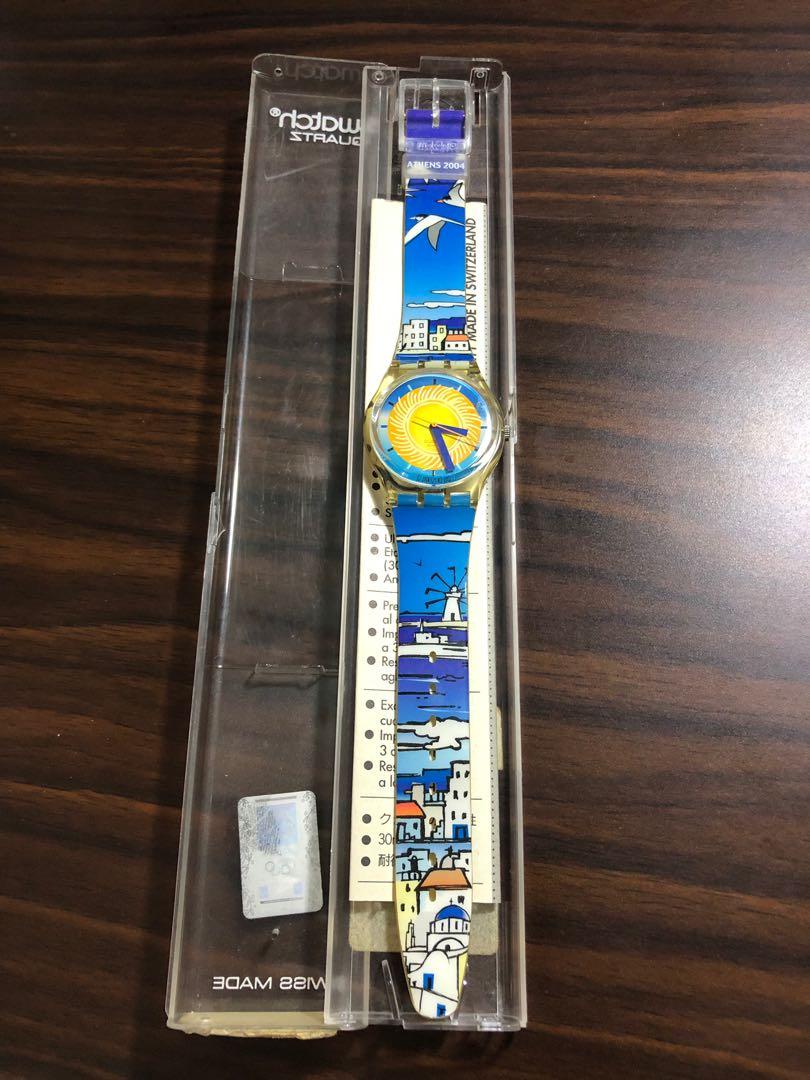 Limited Edition Athens 2004 Olympic Swatch Watch, Men's Fashion ...
