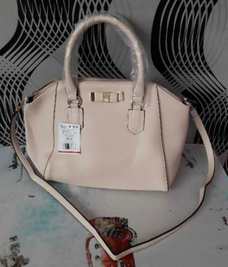 Mango Touch hand/Sling bag with Ribbon, Luxury, Bags & Wallets on Carousell