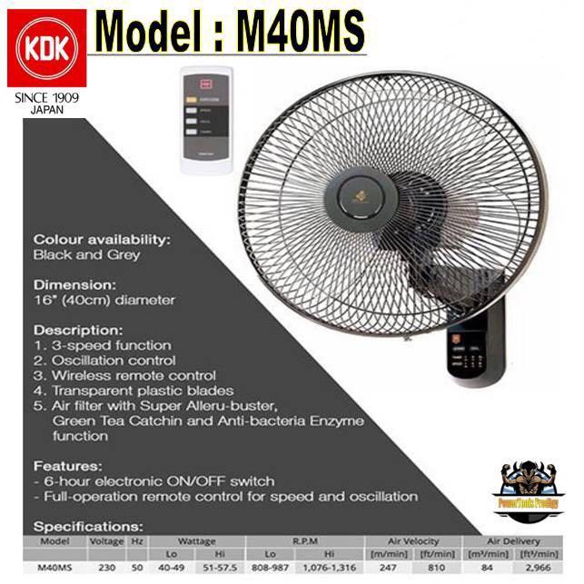 [NEW] KDK 16” WALL FAN M40MS WITH REMOTE CONTROL, Furniture & Home ...