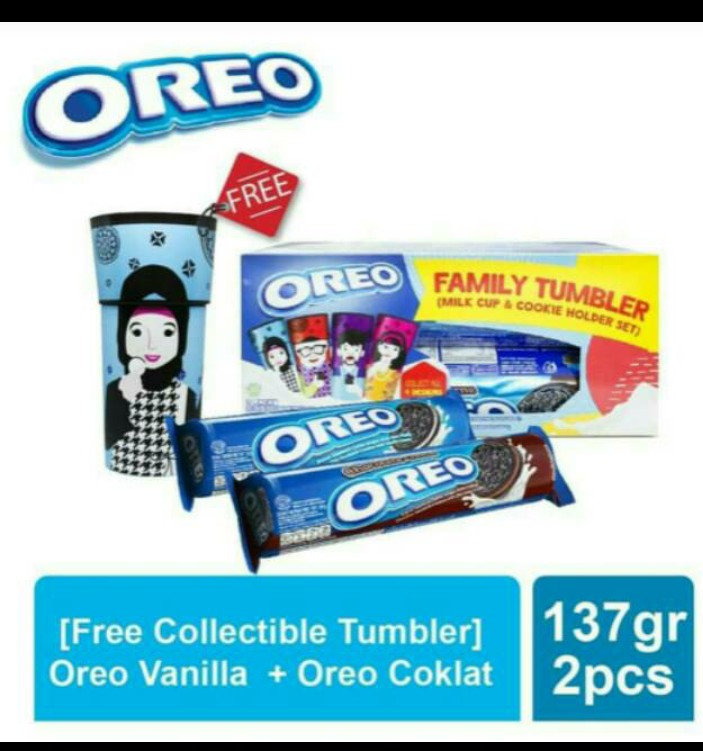 Oreo Family - Tumbler, Makanan & Minuman, Snek di Carousell