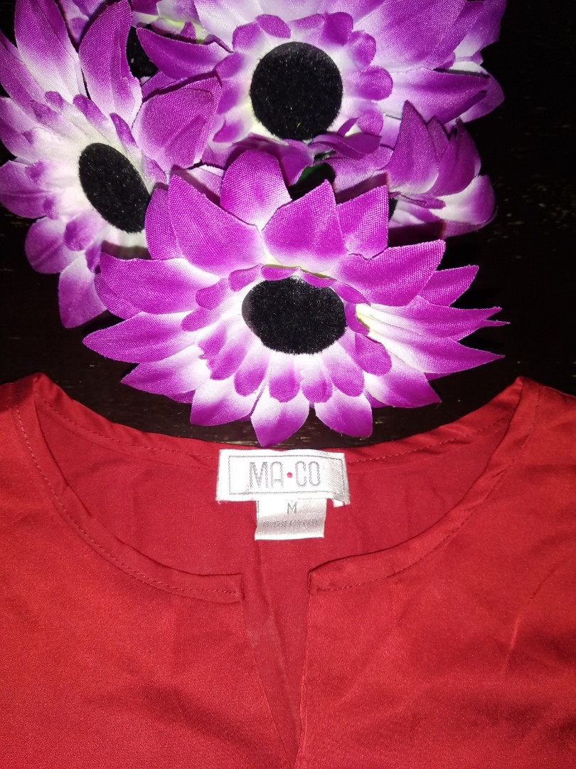 Red Formal Top, Women's Fashion, Tops, Sleeveless on Carousell