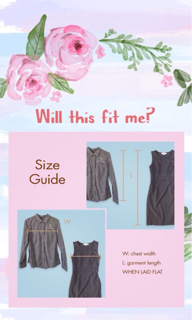 SIZE GUIDE for your reference, Everything Else, Others on Carousell