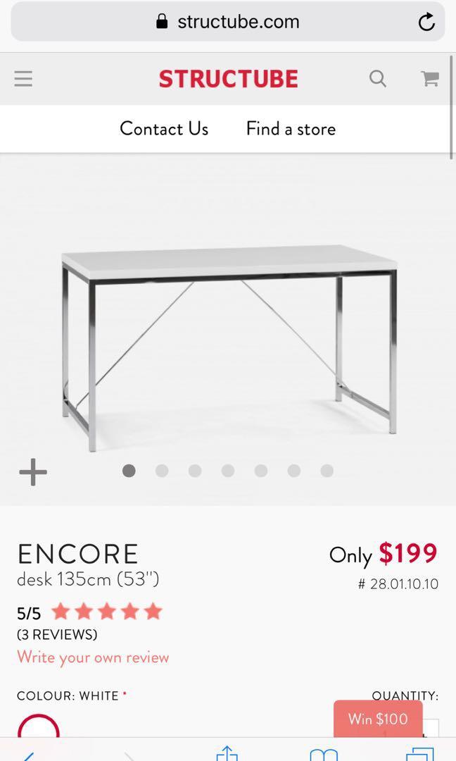 Structube encore desk Home Furniture on Carousell