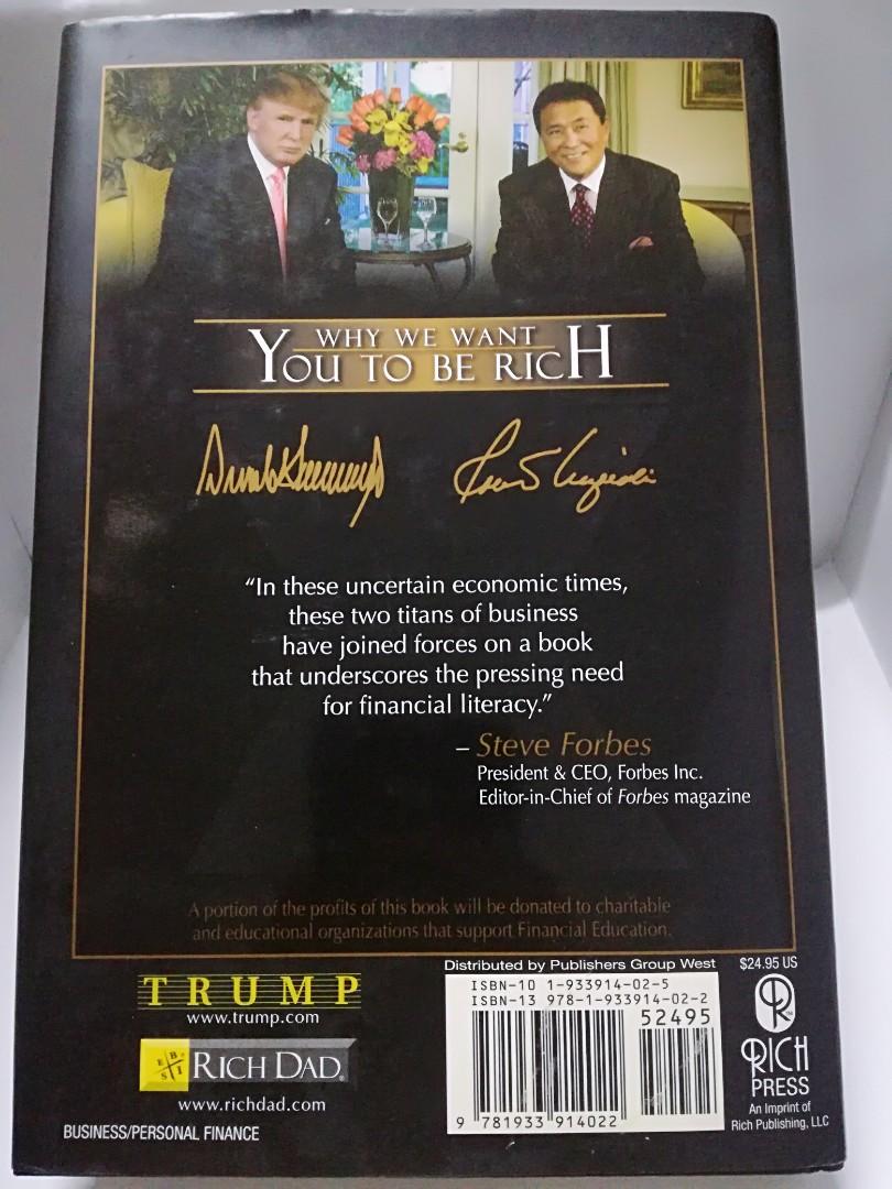 Why We Want You To Be Rich By Donald Trump And Robert Kiyosaki Hobbies