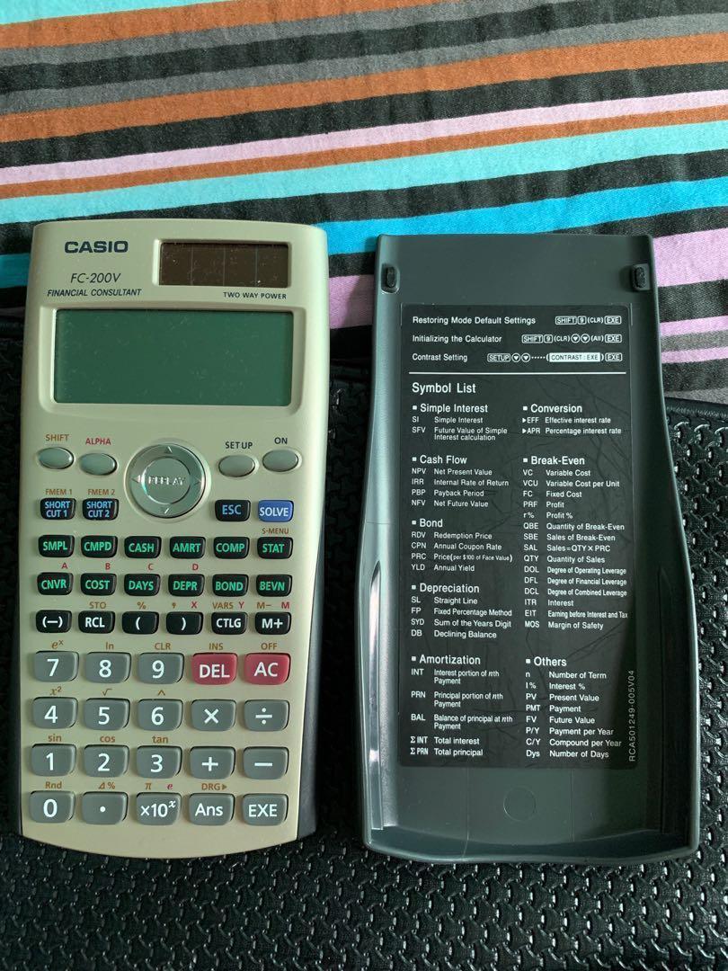 CASIO FINANCIAL CONSULTANT CALCULATOR FC-200V, Computers & Tech, Office ...