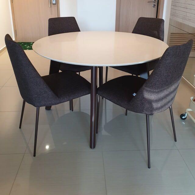Cellini Quartz Round Dining Table , Furniture & Home Living, Furniture ...