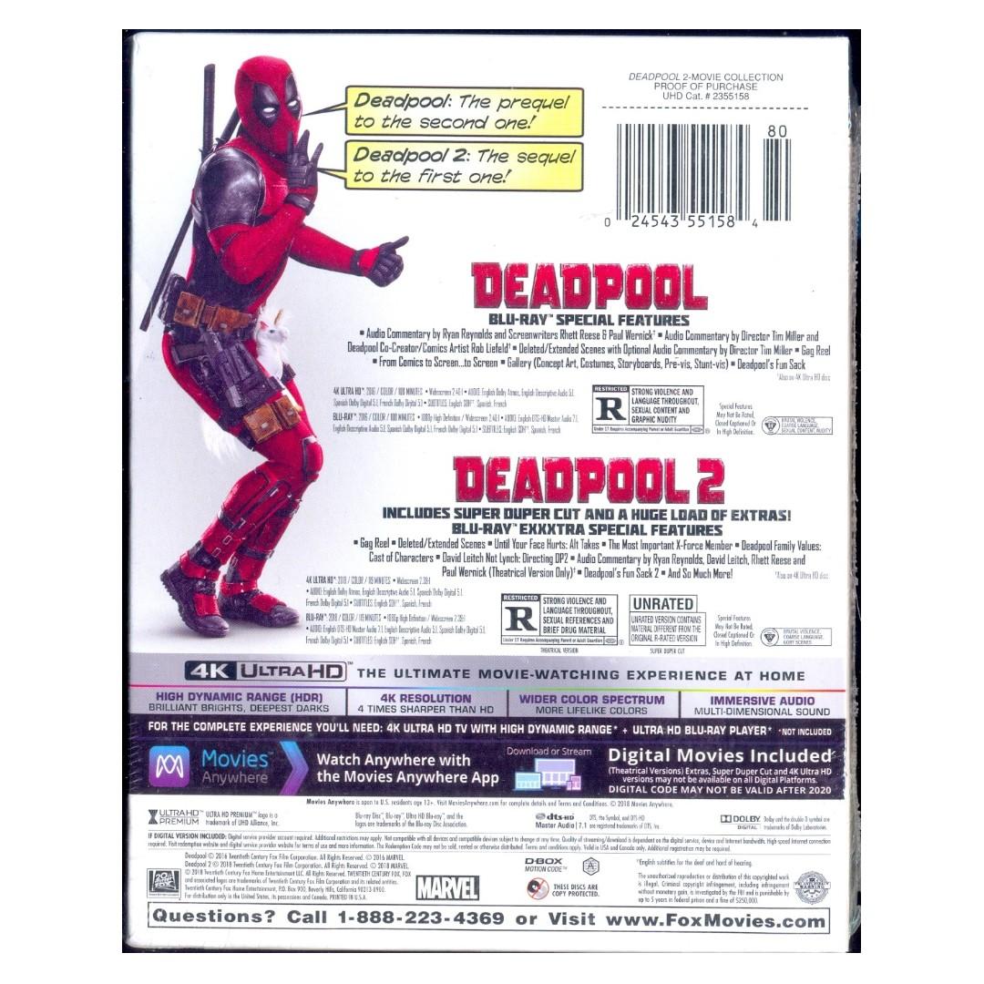 Deadpool The Complete Collection 4K [ Blu-Ray ], Hobbies & Toys, Music ...
