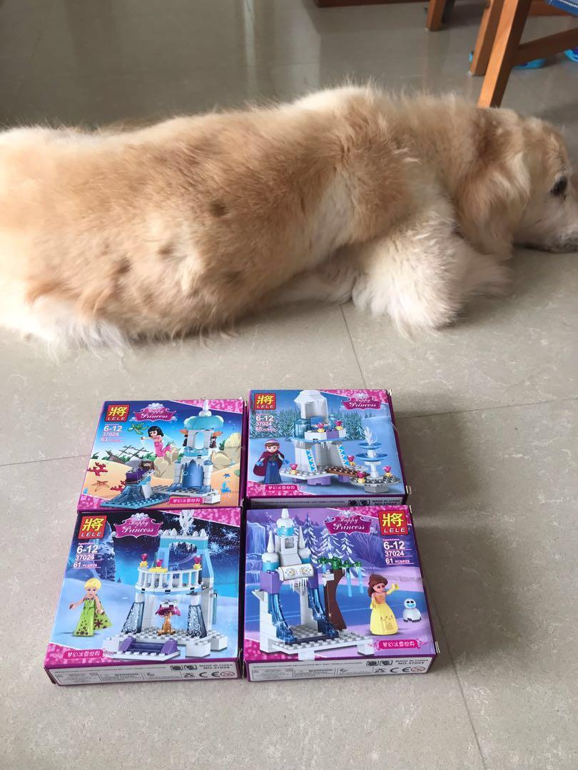 Disney lele Frozen castle bricks 4 in one similar LEGO. , Hobbies ...