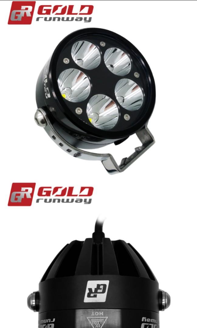 Goldrunway GR50X Universal Motorcycle LED Auxiliary Fog Light Assemblie ...