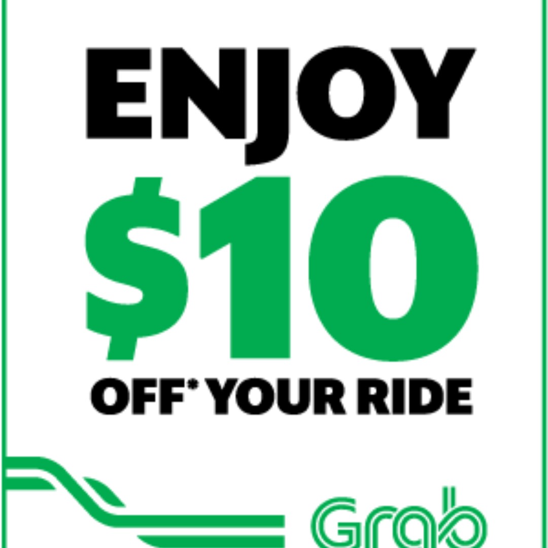 Grab Ride $10 Voucher, Tickets & Vouchers, Vouchers on Carousell