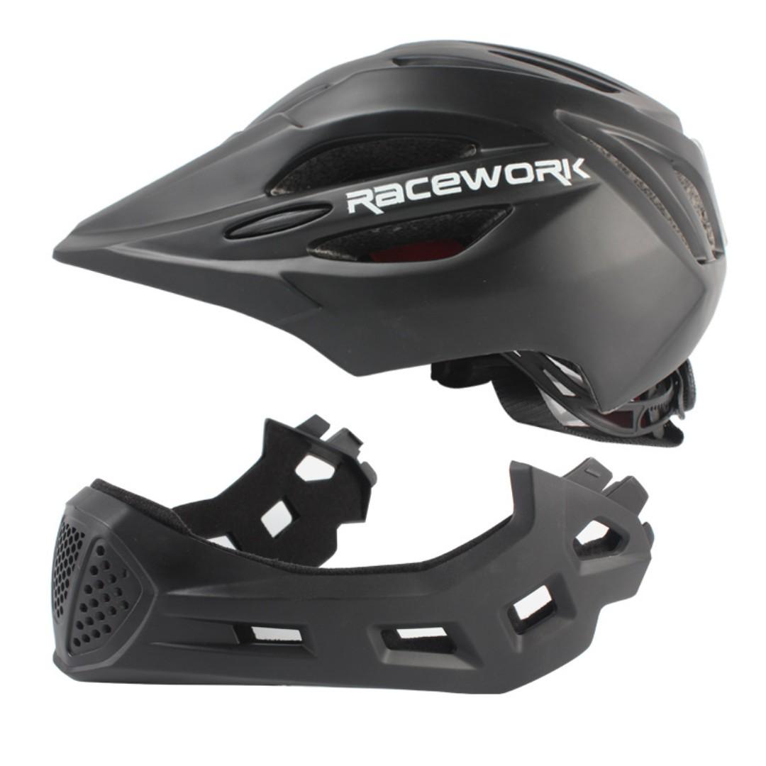 Kids Helmet Kids Full face helmet with removable chin guard, Sports ...