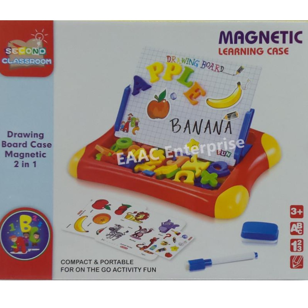 Magnetic Learning Case Drawing Board Alphabet ABC Figure Card Sticker ...
