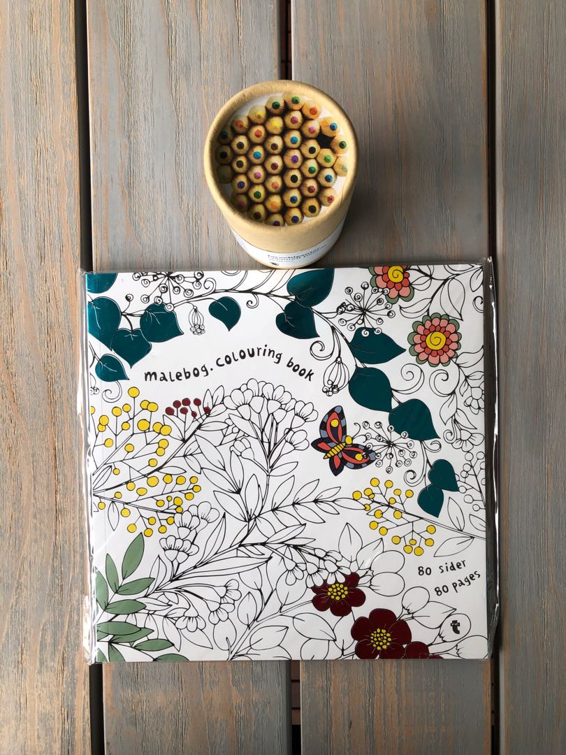 Malebog Coloring Book 80 Pages with free pencils, Hobbies & Toys ...