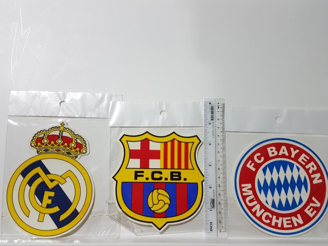 Soccer Club Stickers for door, laptop, decoration, desk etc (Not car ...