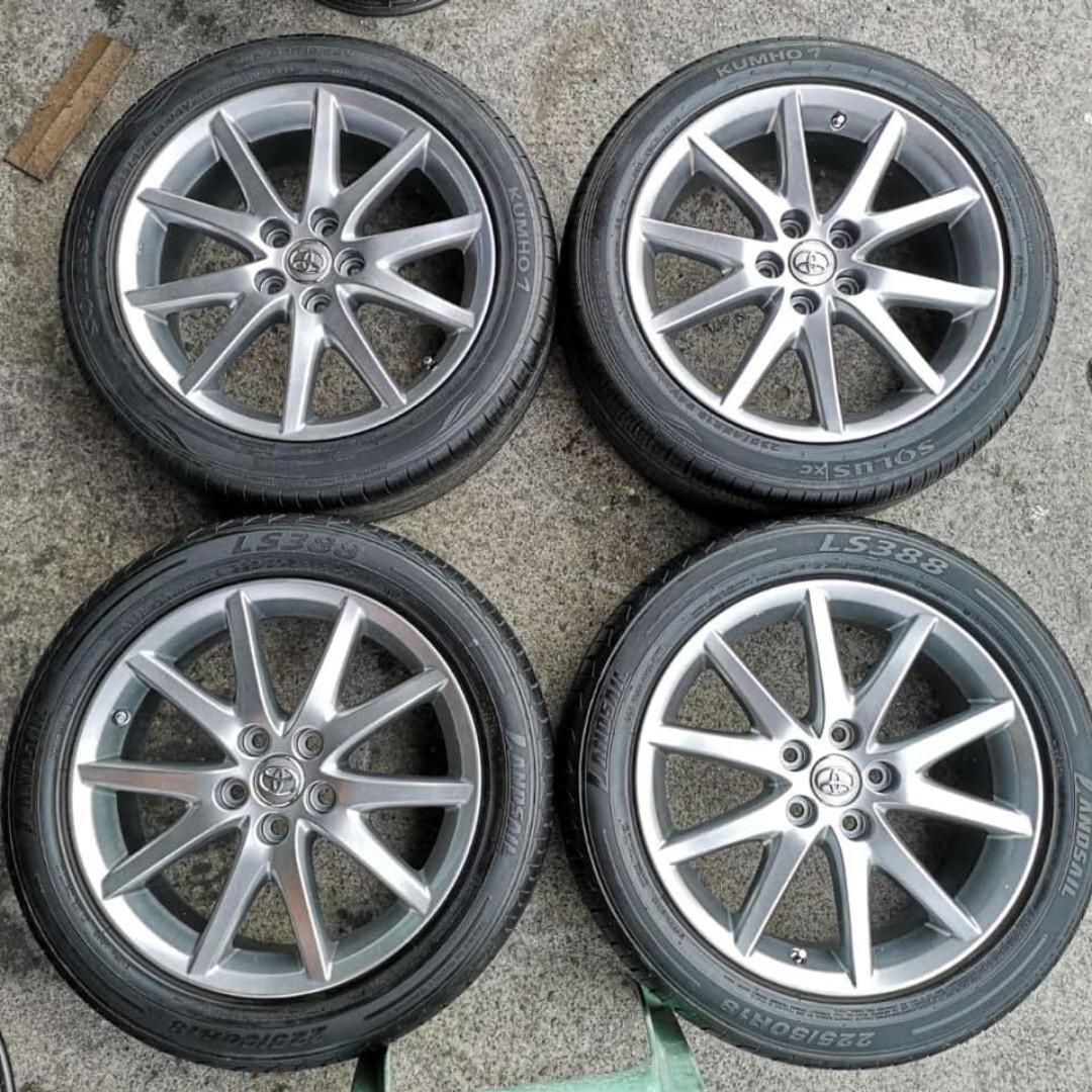SPORT RIM ESTIMA ORI 18" TYRE 99% VELLFIRE ALPHARD, Auto Accessories on ...