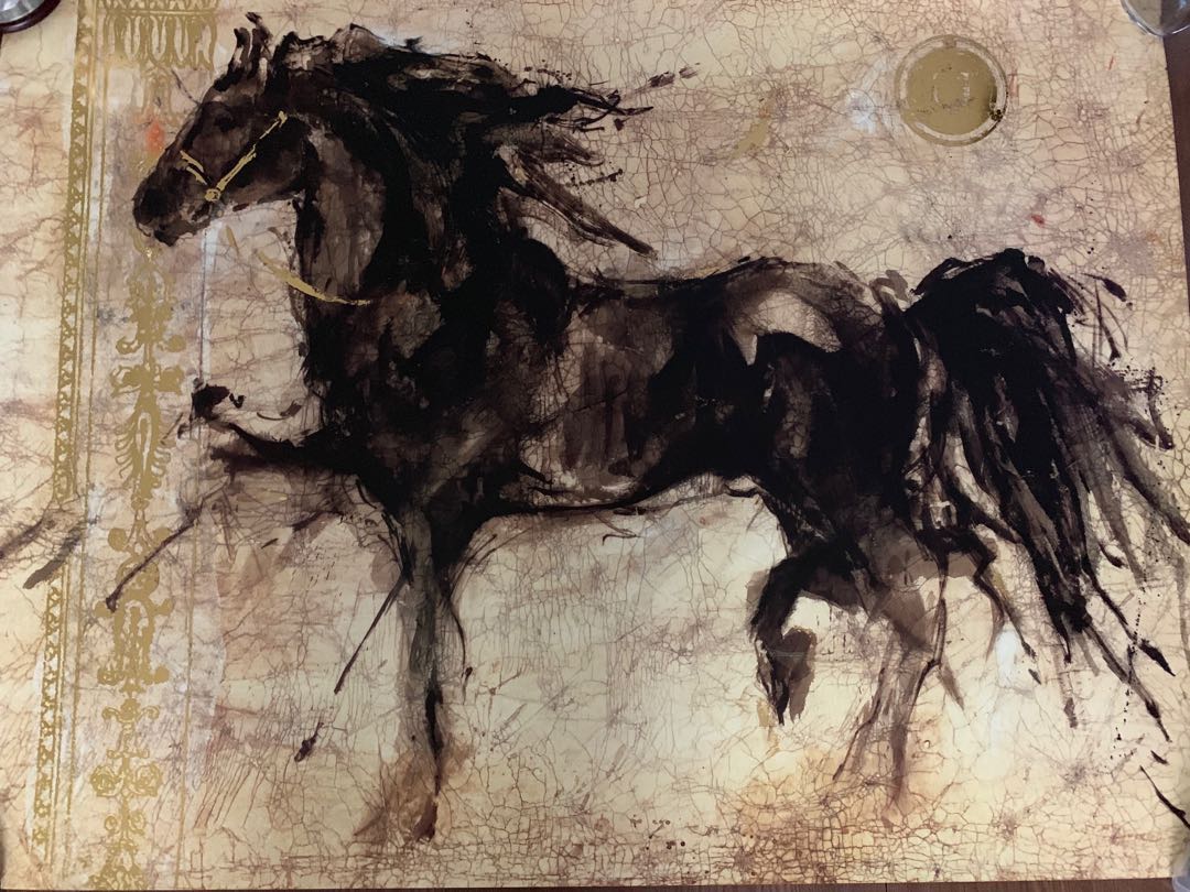 Stallion Gold embossed Print, Hobbies & Toys, Stationery & Craft, Art ...