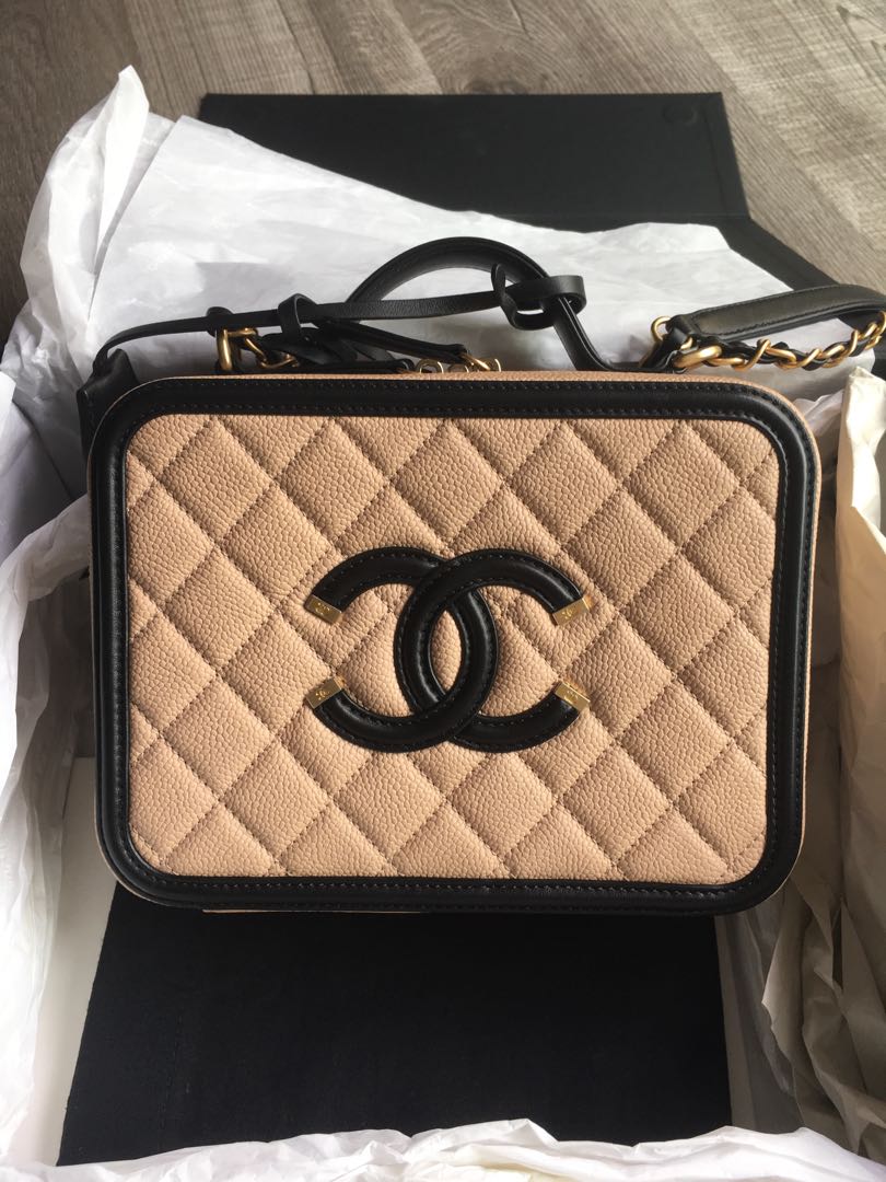 Authentic Chanel Vanity Case medium size, Luxury, Bags & Wallets on ...