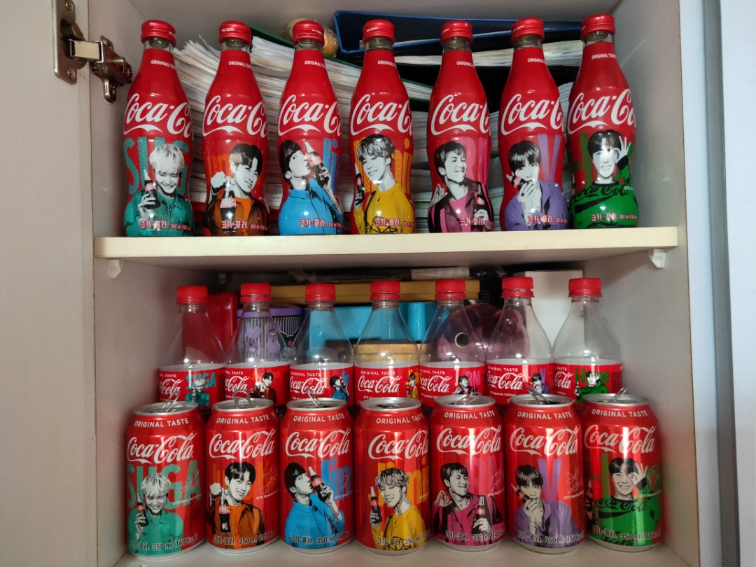 BTS COKE COLLECTIBLE CAN BOTTLE GLASS, Hobbies & Toys, Memorabilia ...