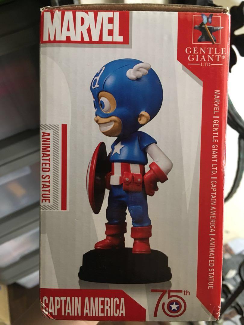 Captain America Animated Mini Statue, Hobbies & Toys, Toys & Games on ...