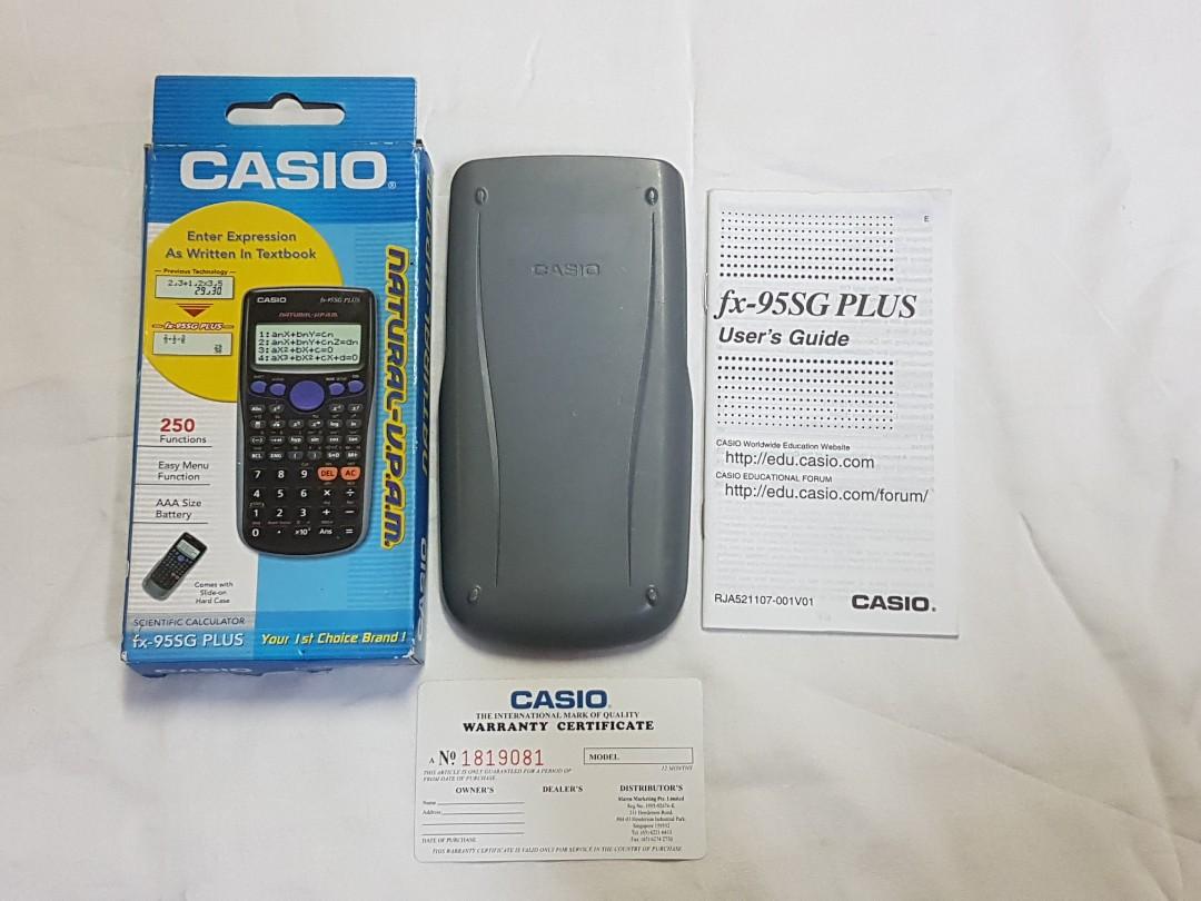Casio fx-95SG PLUS NATURAL-V.P.A.M. Scientific Calculator With Box And ...