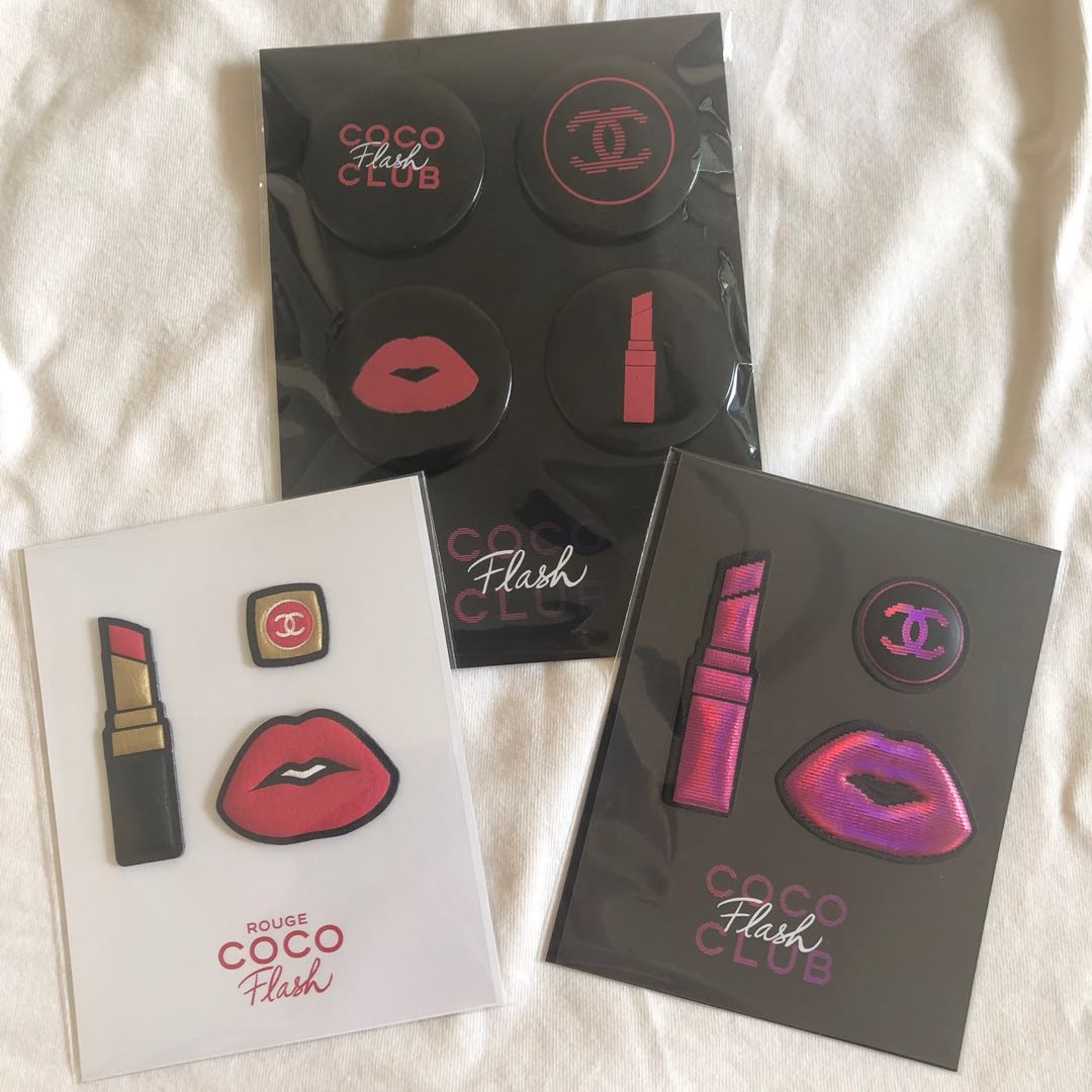 CHANEL COCO FLASH CLUB STICKERS & BADGES, Everything Else on Carousell