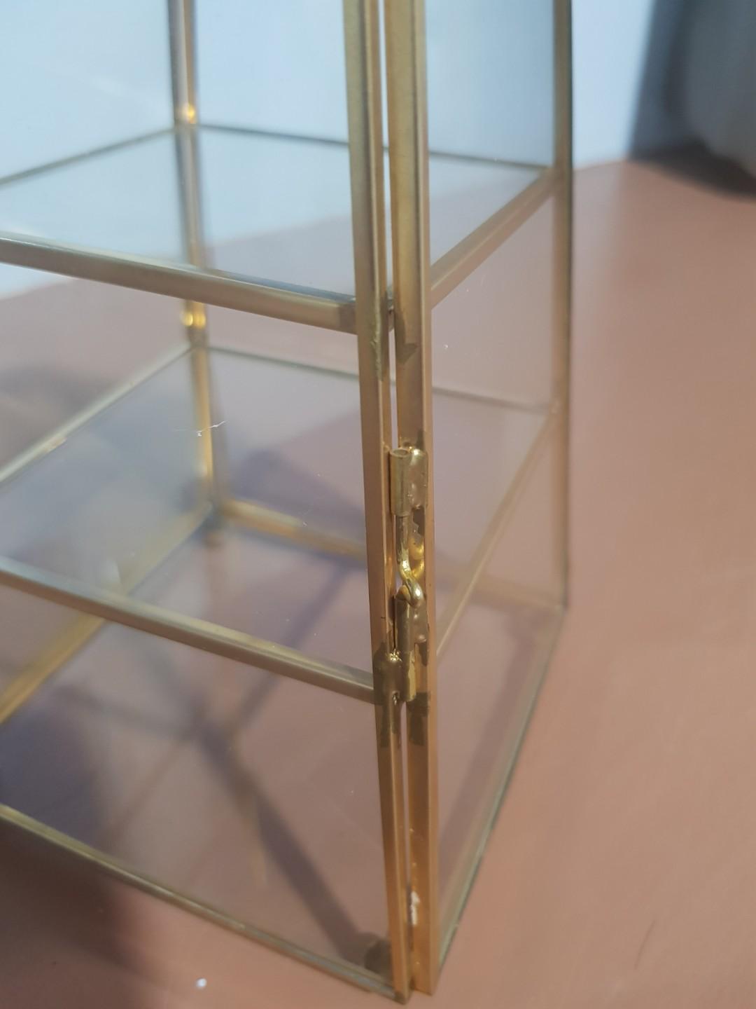 Gold Geometric Tiered Glass Box, Furniture & Home Living, Home ...