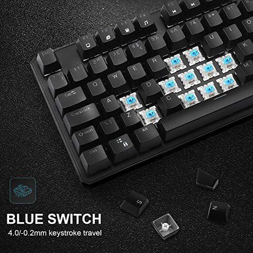 [HG211] TeckNet Arctrix Mechanical Keyboard Blue 105 Keys, Full Anti ...