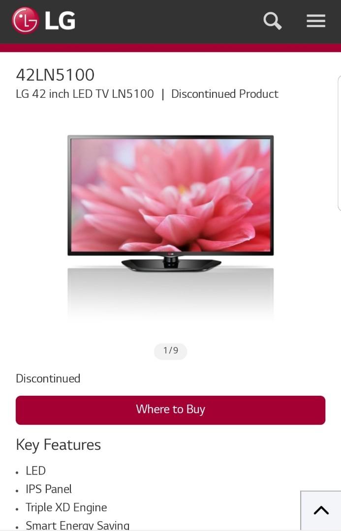 LG 42 inches Full HD TV (42LN5100), TV & Home Appliances, TV ...