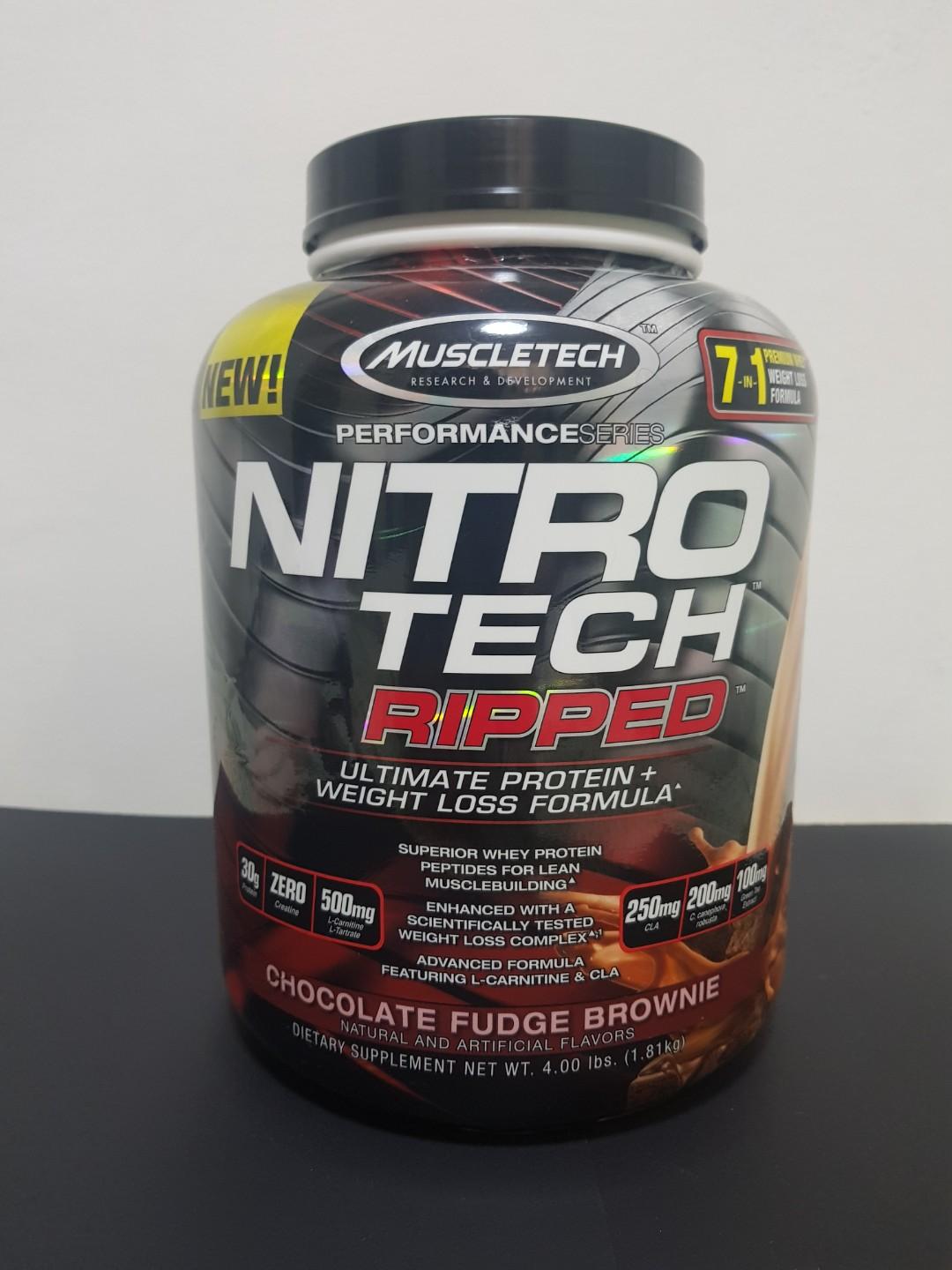 MuscleTech Nitro Tech Ripped 4LB, Sports Equipment, Other Sports Equipment and Supplies on Carousell