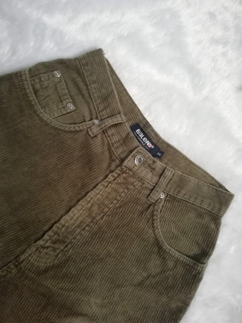 Baleno olive corduroy pants, Women's Fashion, Bottoms, Other Bottoms on ...
