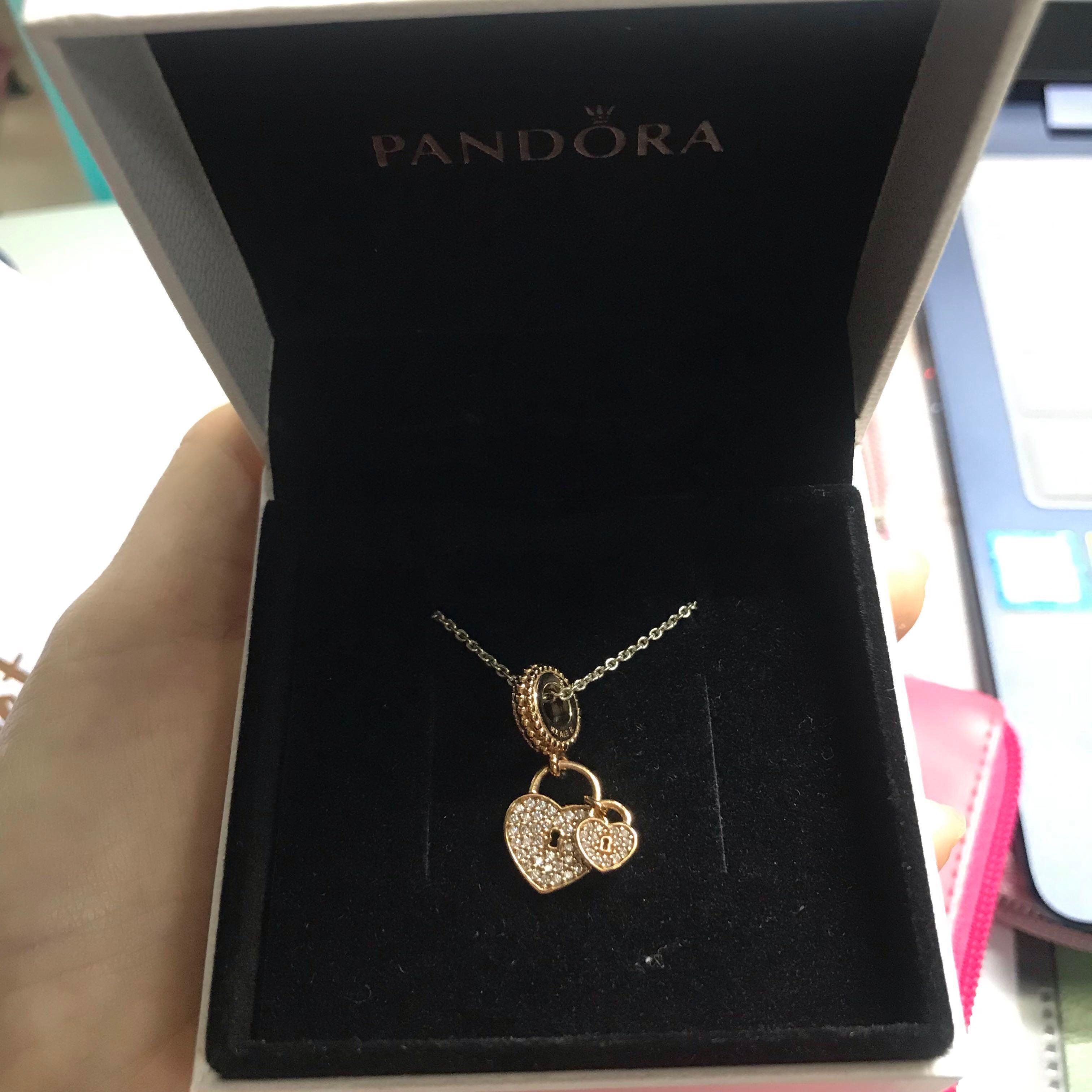 PANDORA CV LOVE LOCKS ROSE GOLD, Women's Fashion, Jewelry & Organisers ...