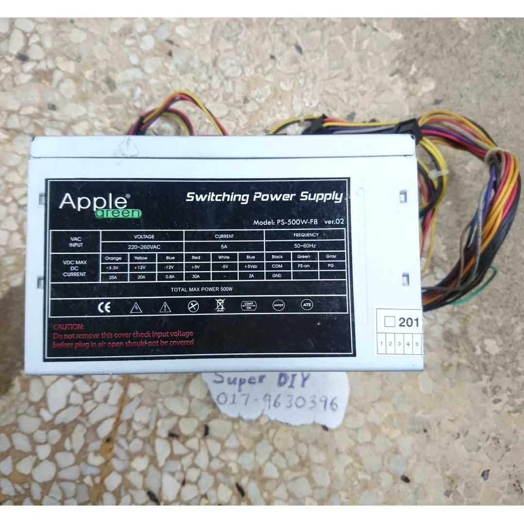 PSU power supply computer desktop PC 500W, Computers & Tech, Parts ...