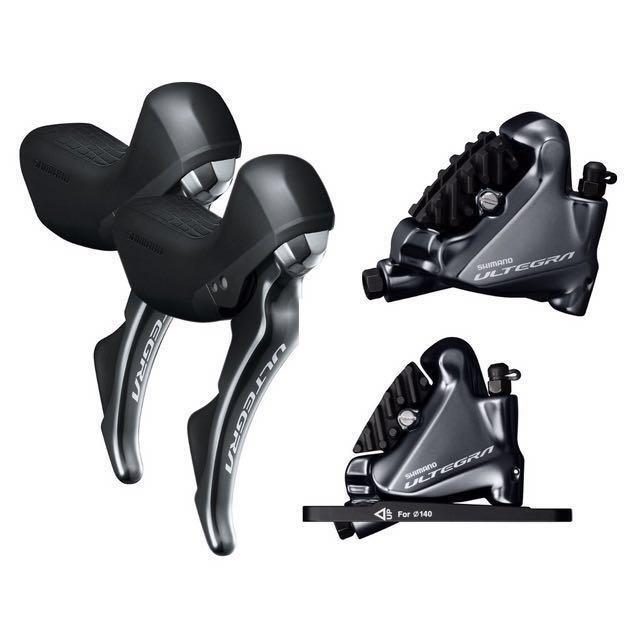 Shimano Ultegra R8020 11 Speed Shifter with R8070 Hydraulic Flat Mount ...