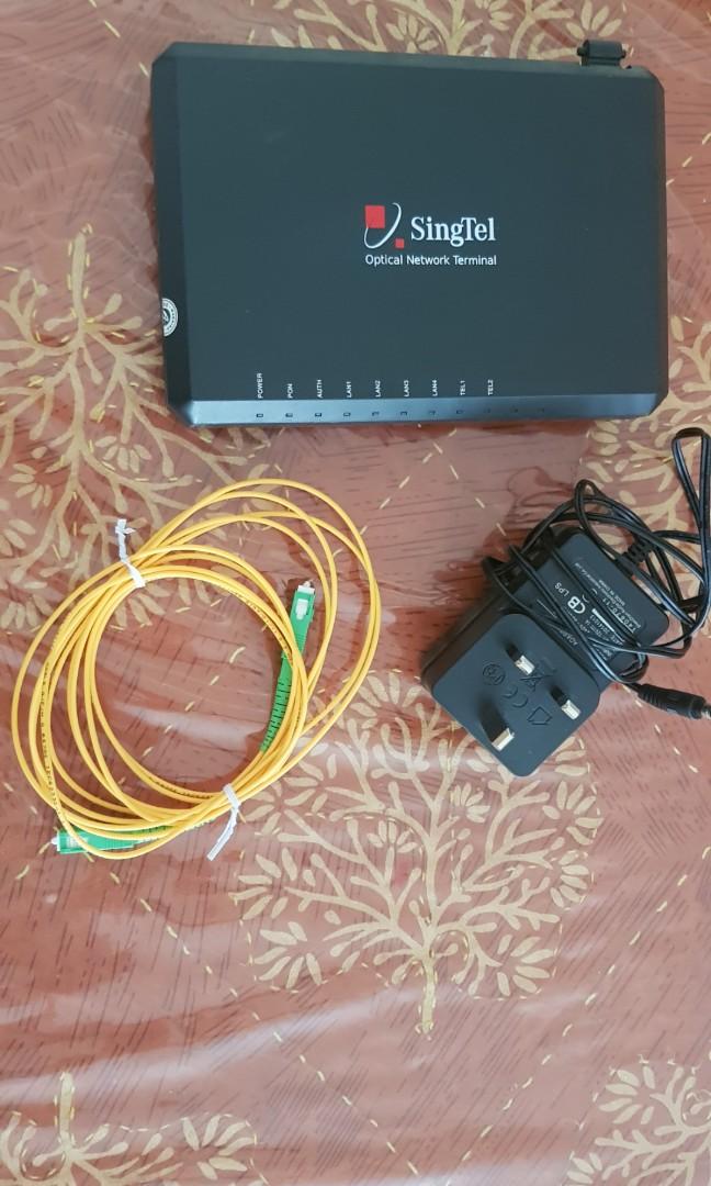 Singtel router and fibre box, Computers & Tech, Parts & Accessories ...