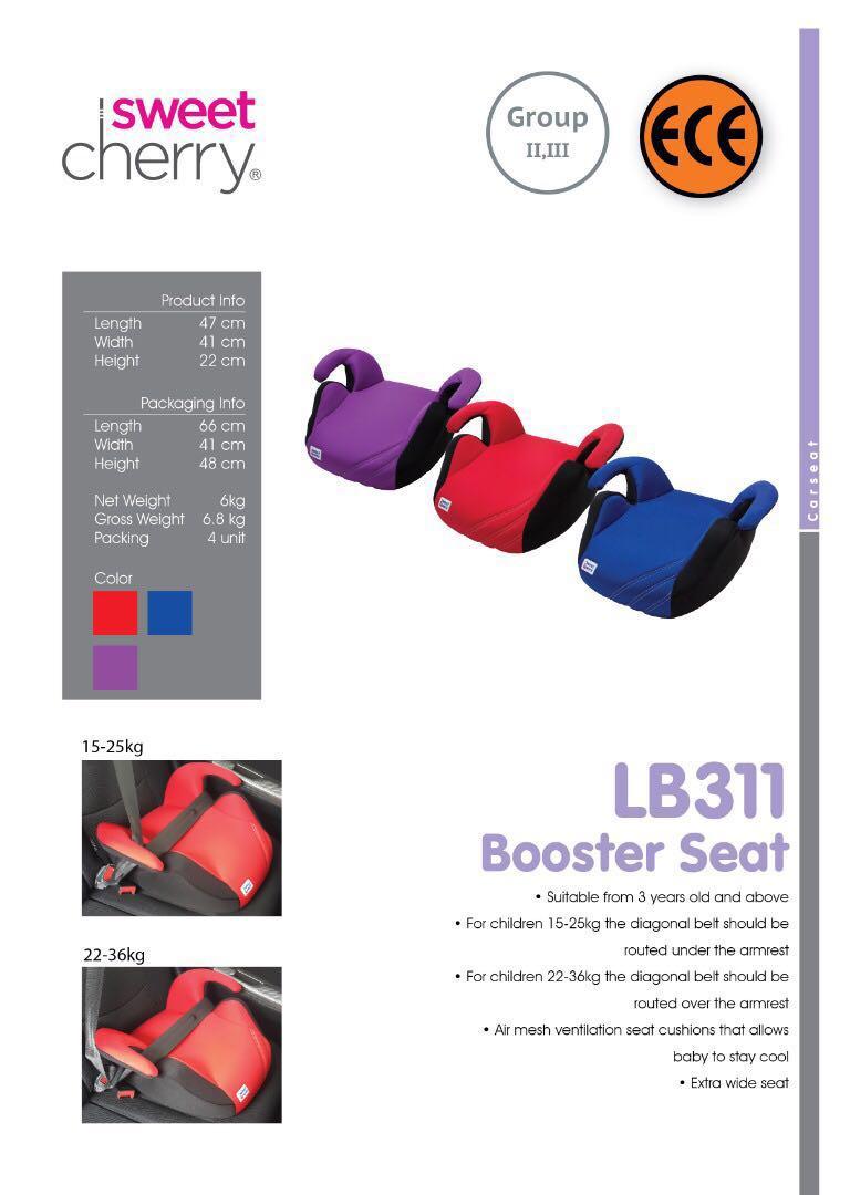 Sweet Cherry LB311 Tag Child Booster Seat, Babies & Kids, Going Out, Car Seats on Carousell
