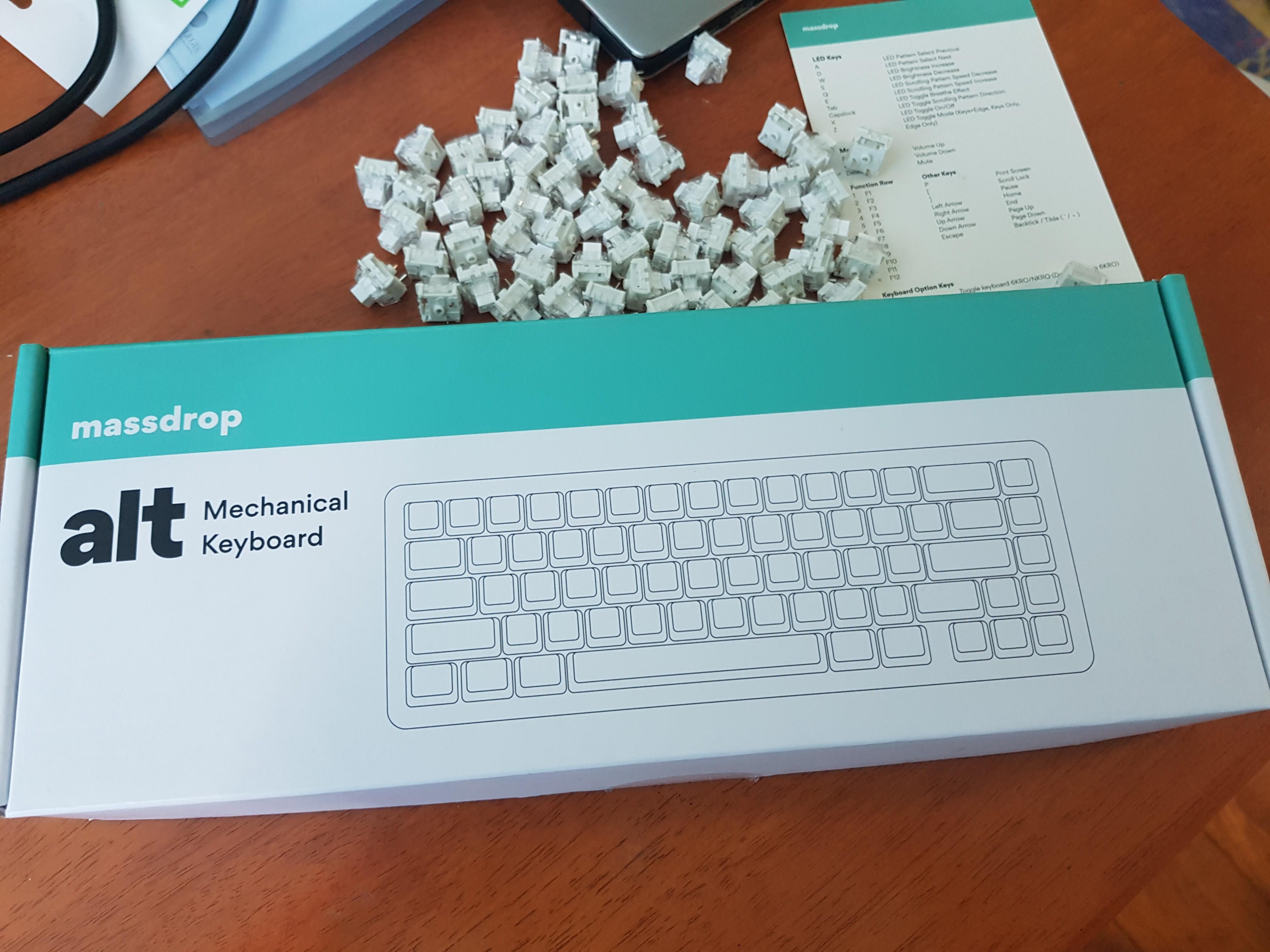 WTS/WTT Massdrop Alt 65% Hotswappable Mechanical Keyboard, Computers ...