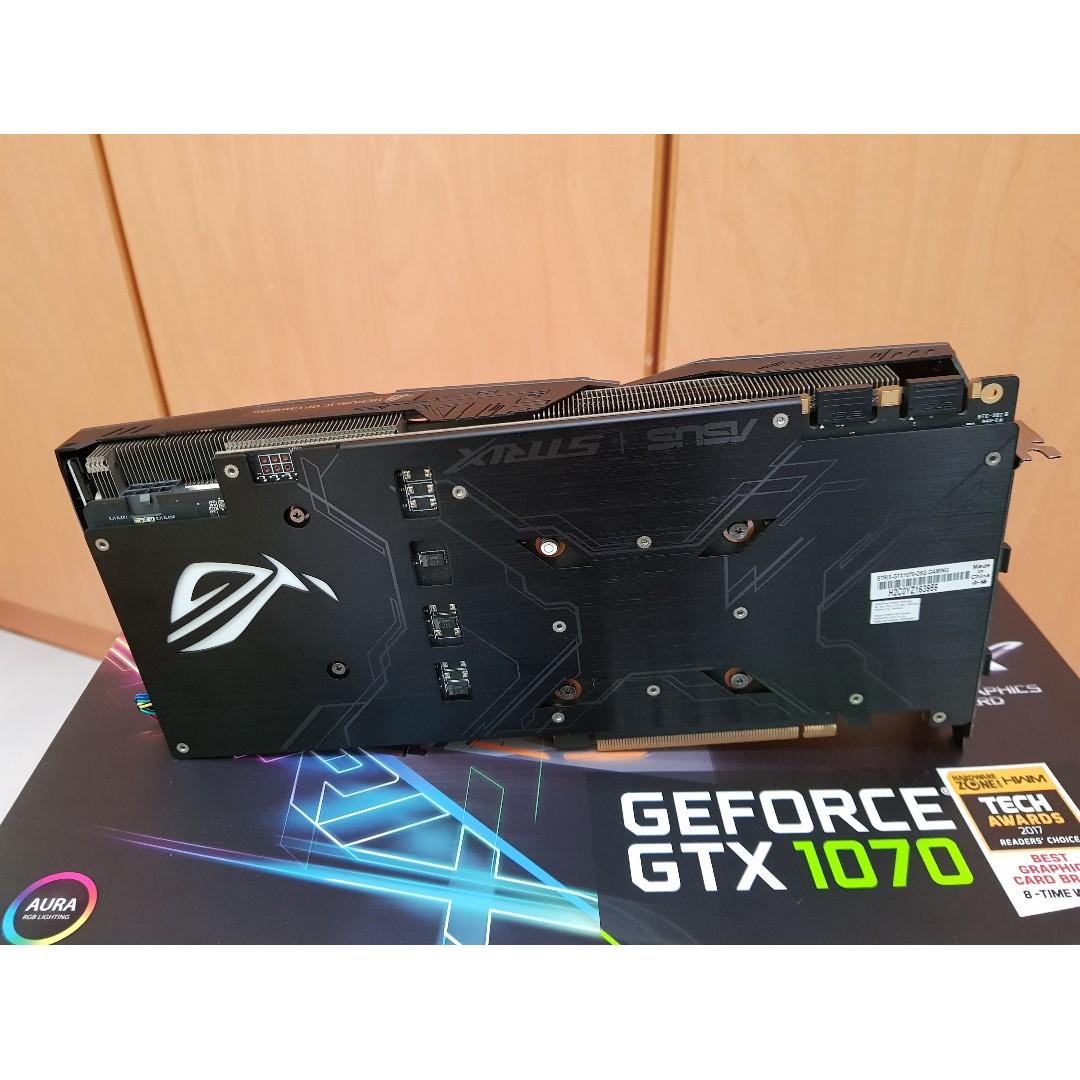 Asus ROG Strix GTX 1070 OC, Computers & Tech, Parts & Accessories ...
