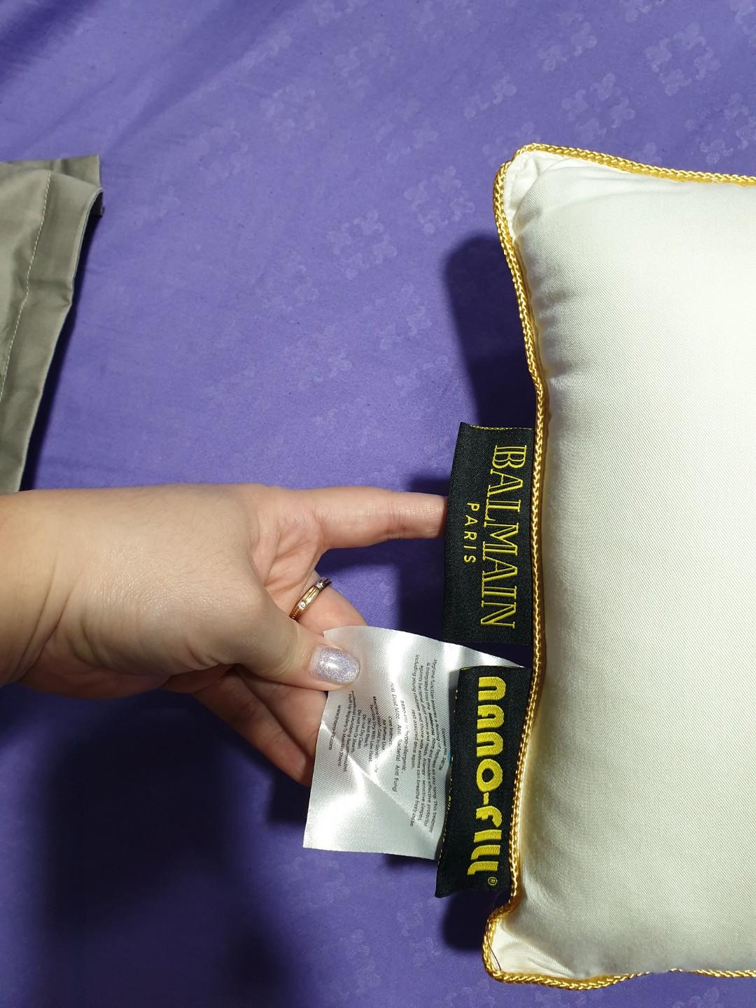 Balmain paris nano fill pillow with cover, Furniture, Beds & Mattresses ...