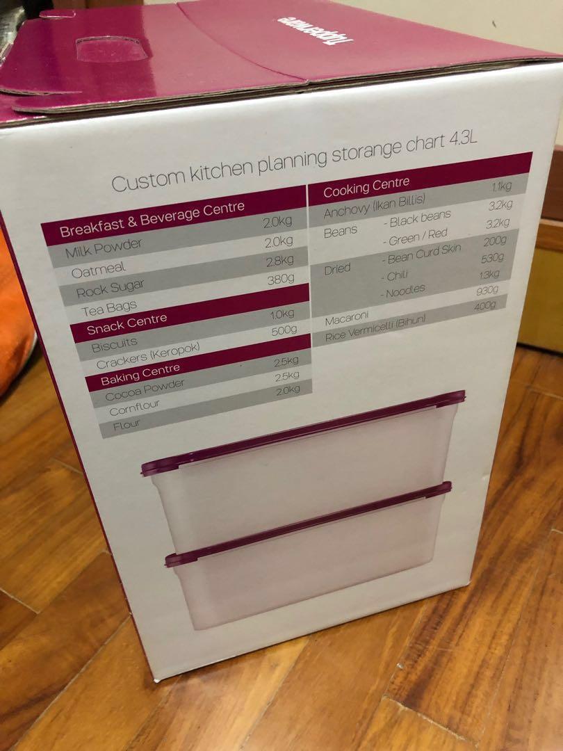 BNIB Tupperware Modular Mates Rectangular Set (6 pieces), Furniture ...