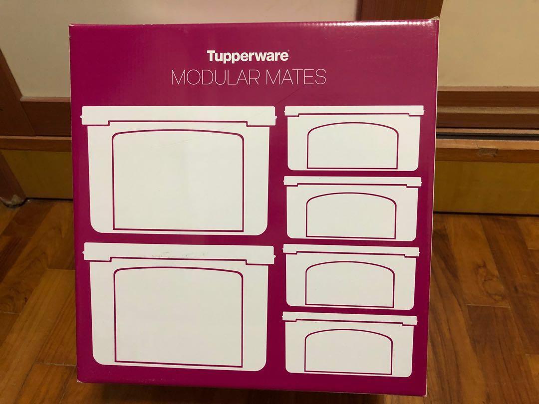BNIB Tupperware Modular Mates Rectangular Set (6 pieces), Furniture ...