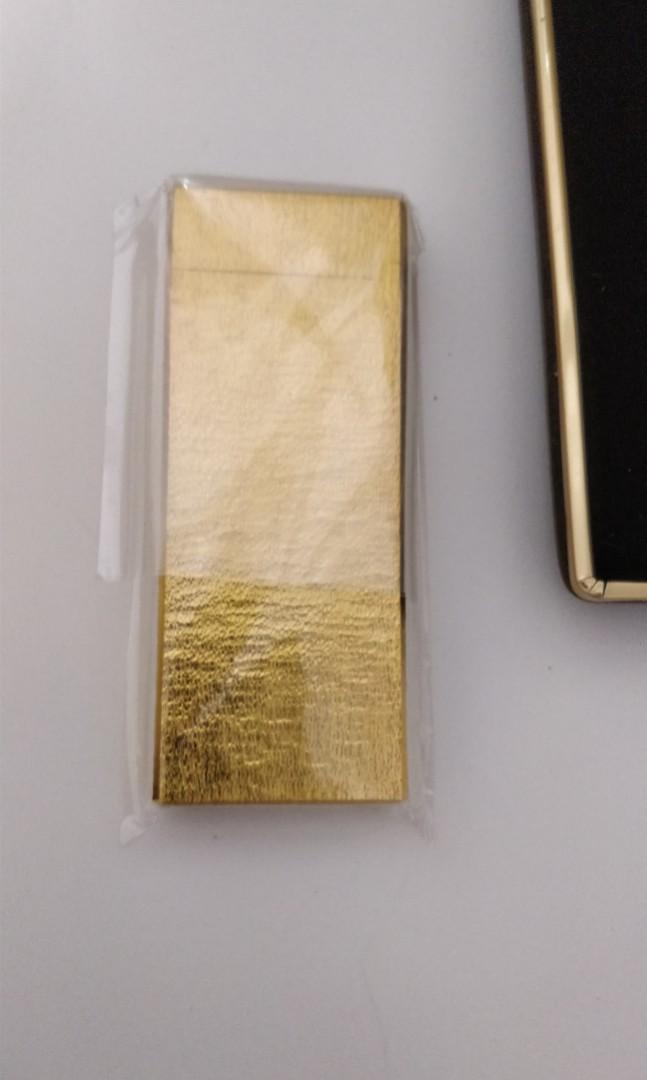 Brand new vintage gold Ronson lite touch IC electronic butane lighter ...