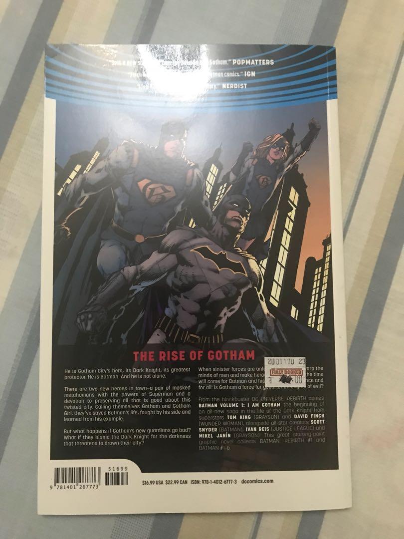 DC UNIVERSE REBIRTH: Batman Vol. 1 - I Am Gotham, Hobbies & Toys, Books ...