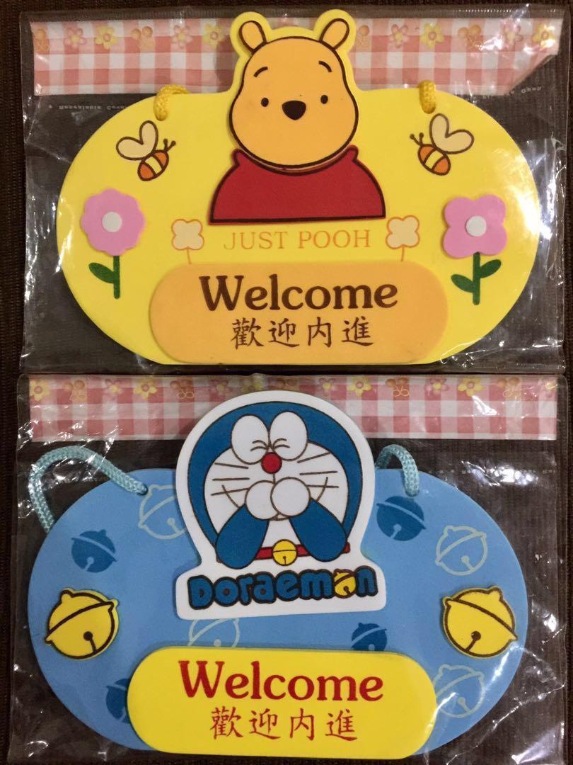 Doraemon Sign Welcome & Closed, Serba Serbi, Others di Carousell