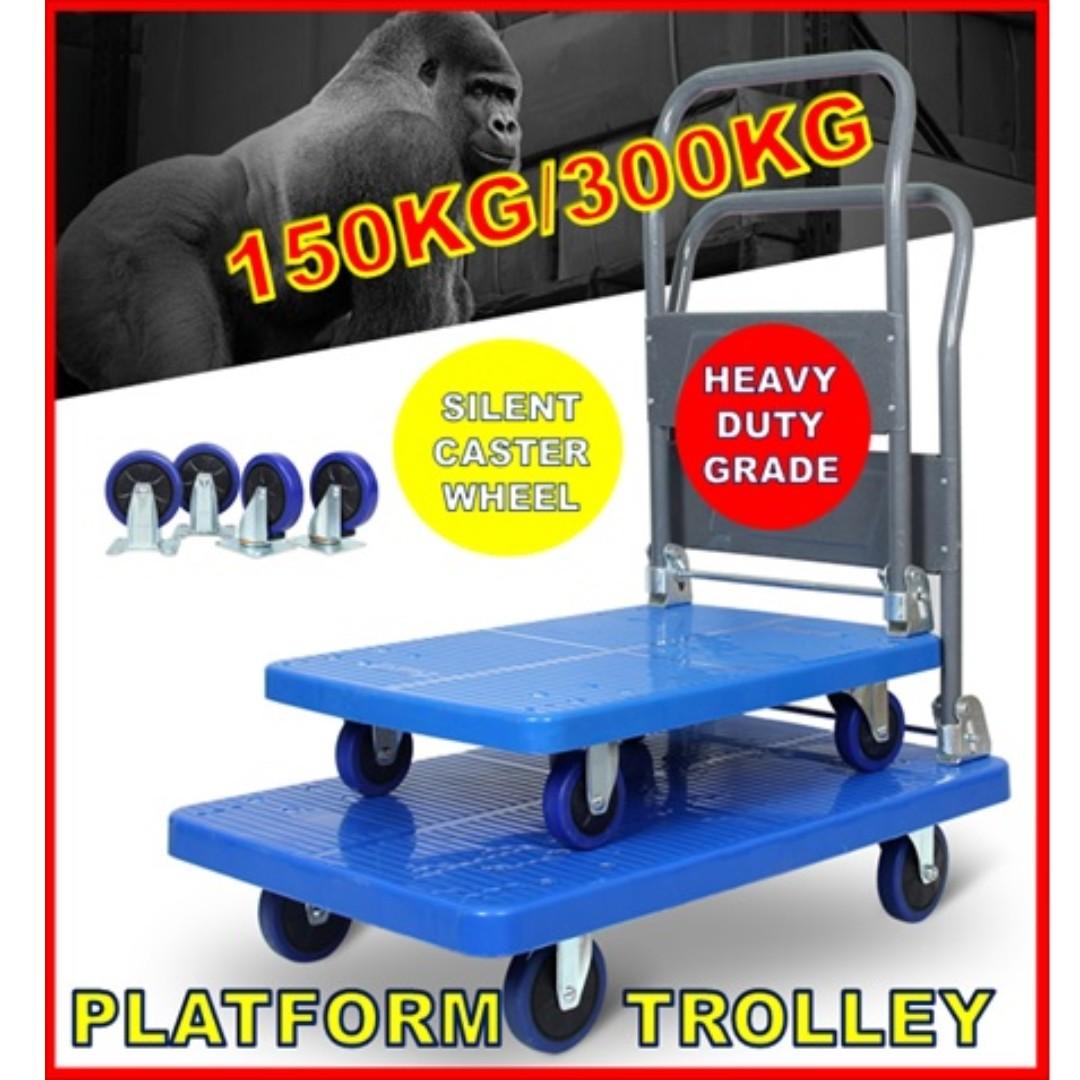 HEAVY DUTY PVC PLATFORM TROLLEY/HANDTRUCK 150KG/300KG, Everything Else ...